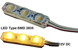 מודול לד אחד LED Type:SMD 2835 לבן חם - מודולים לתאורה ושילוט