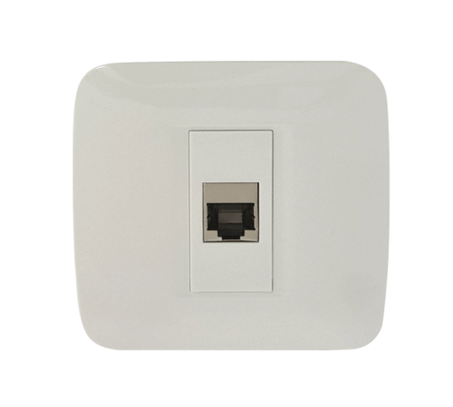 שקע מחשב RG-45 לקופסא 55 תה"ט + מתאם פתיה - פתיה - אביזרי חשמל