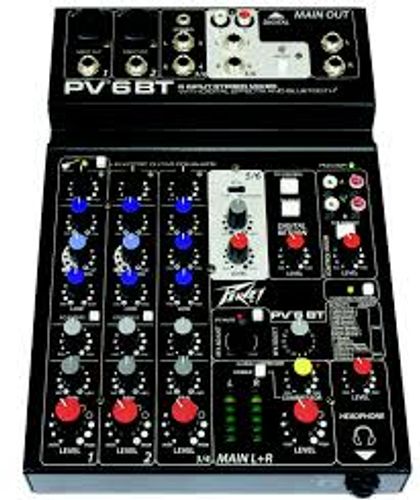 מיקסר 2סטריאו +2 מיק + אפקט + PEAVEY PV6BT BT - Peavey - מיקסרים