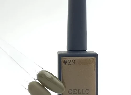 לק ג'ל ג'לו צבע ירוק זית בהיר GELLO #29 ג'לו פרופשנל - Gello - לק GELLO