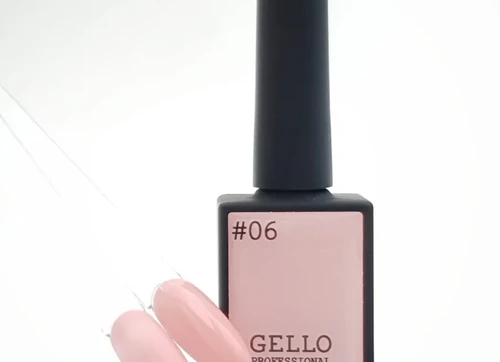 לק ג'ל ג'לו צבע ורוד ברבי שקוף GELLO #06 ג'לו פרופשנל - Gello - לק GELLO