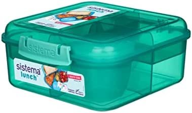 קופסת אוכל בנטו 1.25 ל' עם מיכל תוספות סיסטמה | Sistema BENTO