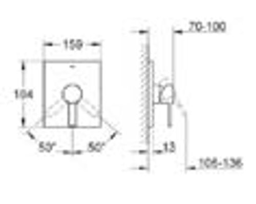 19317000 ערכה חיצונית ל 3- דרך למקלחת גרואה | מרכז השרון | merkazhasharon