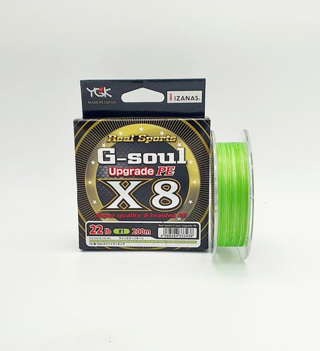 חוט בד לג'ירג'ור YGK G-SOUL X8 UPGRADE PE 1- 22LB 200M - - חוטי בד