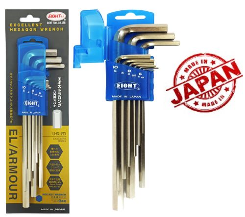 סט אלן רגיל "LHS-9D" חלון+מעמד 9 יח' סופר מקצועי JAPAN EIGHT - ביטים בוקסות ומפתחות רינג