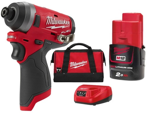 מברגת אימפקט FUEL M12 FID 12V סוללה 2.0AH מבית milwaukee - Milwaukee ...