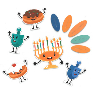 קונפטי רוז גולד סביבון וחנוכיה לקישוט ויצירה לחנוכה - עט לכתוב - ציוד ...