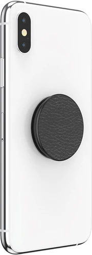 Popsocket דגםPebbled Vegan Leather Black - - PopSockets