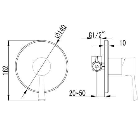 לרכישה, אינטרפוץ 3 דרך כרום 46120 מדגל במחיר הכי זול