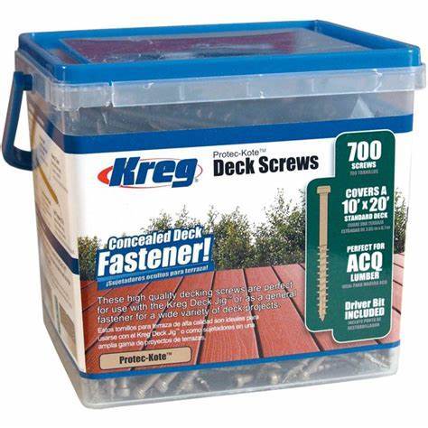 ברגים להתקנה + ביט הברגה מתנה Protec Kote 700 תוצרת KREG