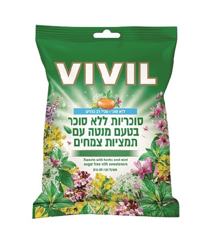 סוכריות טננבלוט vivil בטעם מנטה - סוכריות