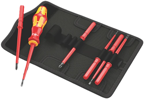 סט מברגי חשמל מתחלפים - דגם 05003470001, Wera Kraftform Kompakt VDE 7 Universal 1 - דרור כלי עבודה