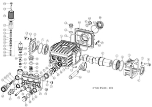 משאבה 180 באר 15 ל"ד SJM1806Q נקבה למנוע בנזין - מפרט חלקים