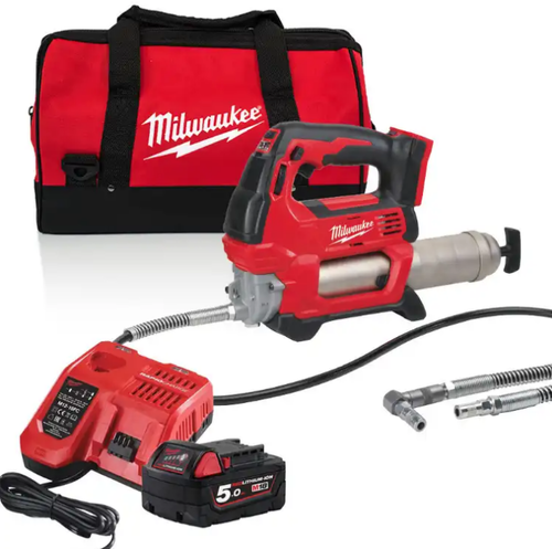 מגרזת נטענת 18V כולל סוללה 5AH דגם Milwaukee M18 GG - Milwaukee - ספריי צבע, שימון וגירוז