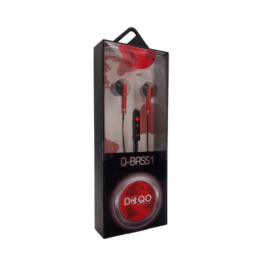 אוזניות DOQO Q-BASS1 אדום - אוזניות לסלולר
