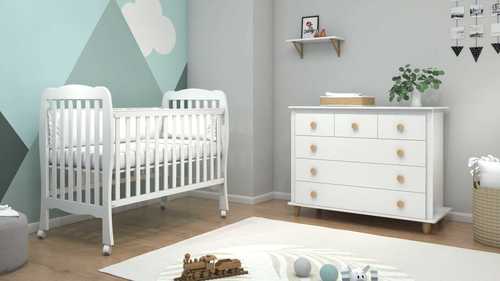 מיטה לתינוק דגם נסיה - לבן שניר - SNIR - מיטה לתינוק