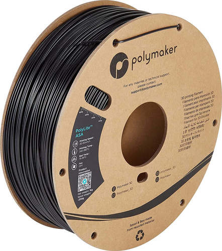 פילמנט שחור 1 ק"ג 1.75 מ"מ- POLYLITE ASA BLACK