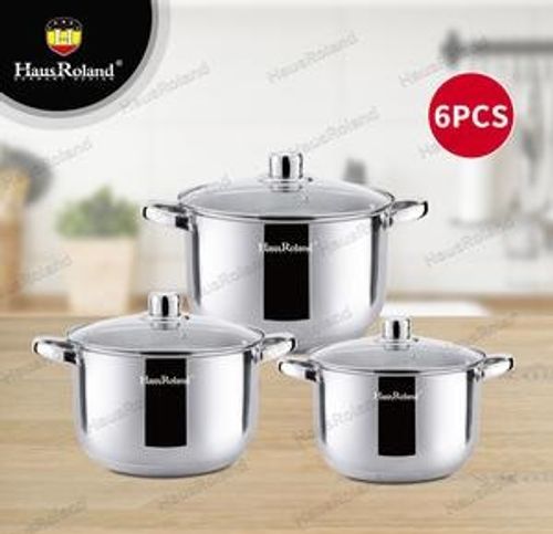 סט 3 סירים 3-HAUS ROLAND HR148 - HAUS ROLAND - סירי בישול וטיגון