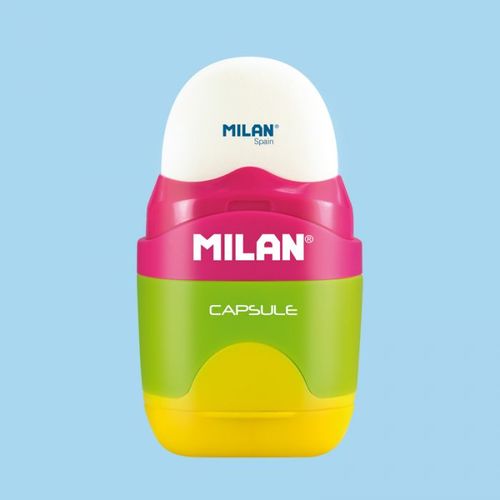 מחדד משולב עם מחק MILAN CAPSULE MIX מילאן - Milan - מחדדים ומחקים לתלמיד