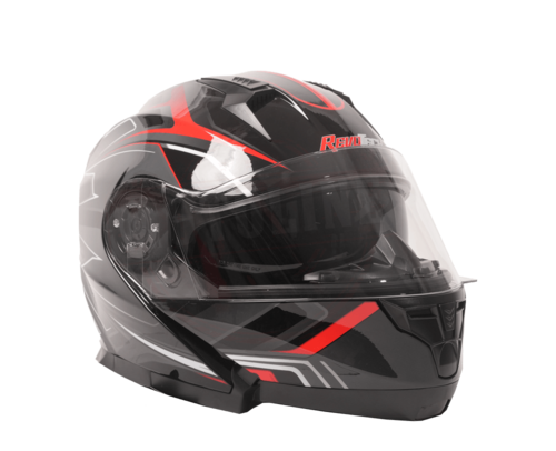 קסדה נפתחת רבוטק שחור / אדום - REVOTECH FLIP UP