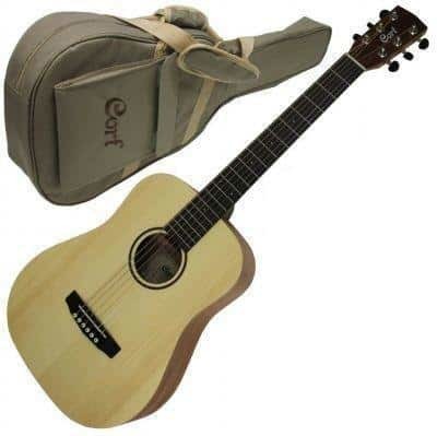 גיטרה אקוסטית מיני + נרתיק מרופד CORT EARTH MINI - CORT - גיטרות אקוסטיות