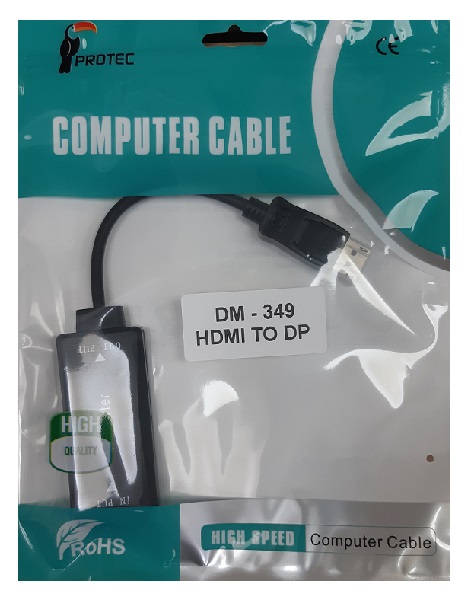 מתאם Protec DM-349 Hdmi to Dp