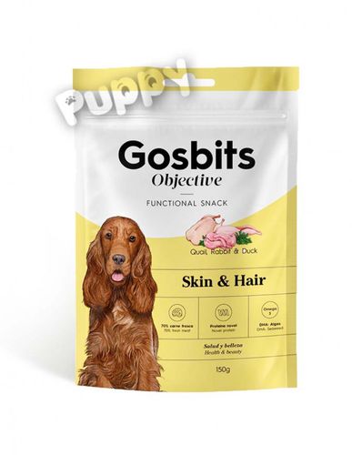 חטיף גוסביטס אובג'קטיב לכלבים לעור ולפרווה 150 גרם GOSBITS OBJECTIVE ...