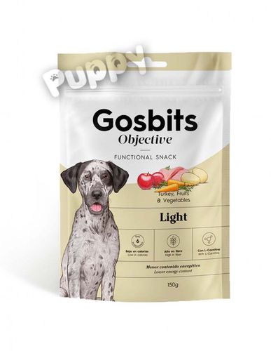 חטיף גוסביטס אובג'קטיב לכלבים לייט 150 גרם GOSBITS OBJECTIVE | PuppyShop