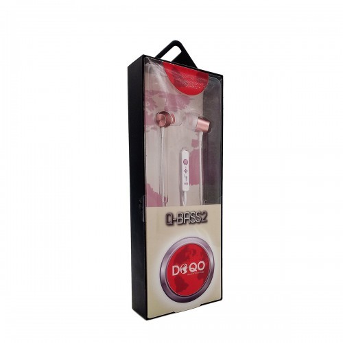 אוזניות DOQO Q-BASS2 ורוד - אוזניות לסלולר
