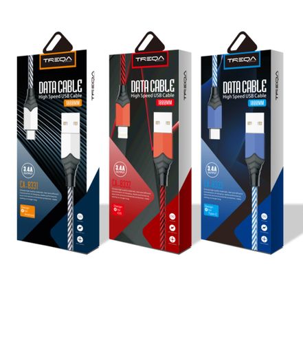 כבל טעינה TREQA TYPE C CA-8333 DATA - Treqa - אביזרים לטלפונים סלולאריים