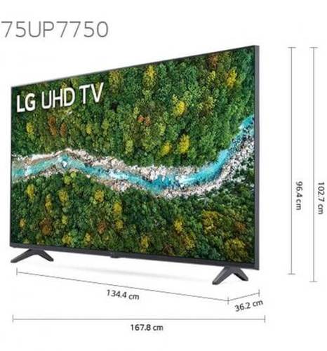 טלוויזיה חכמה 75 אינץ’ LED UHD SMART TV עם פאנל 4K ULTRA HD ובינה ...