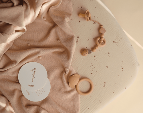 שמיכה סרוגה Dots Blush | שמיכות לתינוק | מוצרי תינוקות | מוצצים