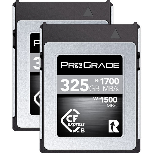 מארז זוג כרטיסי זיכרון ProGrade 325GB CFexpress Cobalt Type B 2.0 פרוגרייד - ProGrade - כרטיסי ...