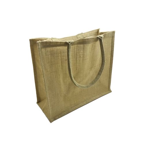 תיק יוטה ידיות קשיחות- 41X35+17 - שקיות בד יוטה