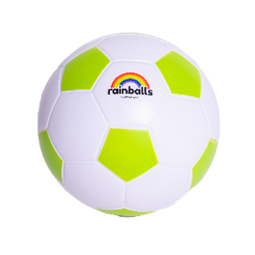 כדור ספוג RAINBALL מצופה - 17.5 ס"מ ירוק/לבן - כדורי RAINBALL