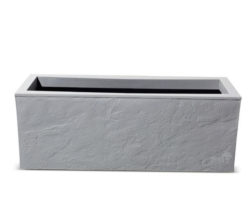 אדנית דמוי אבן | מידות 79.5X29.5X29.5 | אפור בהיר | אייל לבית ולגן