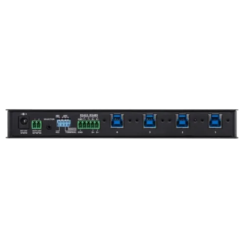 ATEN 4 x 4 USB 3.2 Gen 1 Industrial Hub Switch US3344I - - Aten