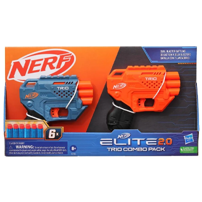 זוג אקדחי נרף עלית 2.0 - טריו - Nerf - אקדחי חיצים