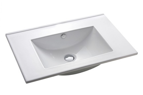 כיור משטח ללא חור לברז 80 ס"מ לבן - פרופילון