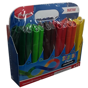 12 צבעי עיפרון ללא חידוד - צבעים ומכחולים