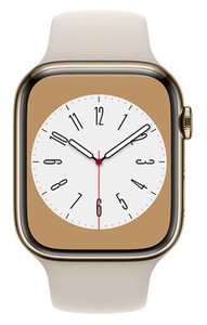 שעון חכם Apple Watch Series 8 45mm Stainless Steel Case Sport Band GPS ...