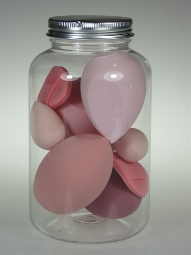 סט ספוגיות לאיפור בגדלים שונים סגול/ורוד | הייר קוסמטיקס