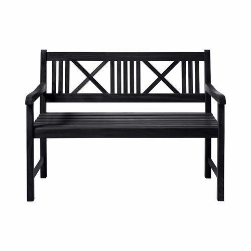 ספסל גינה תלת מושבי שחור ROSENBORG bench