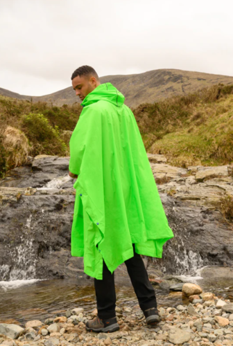 Walkin | פונצ'ו גברים ORIGIN ONE SIZE ירוק נאון