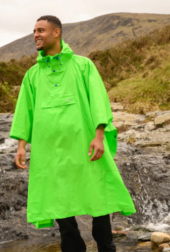 Walkin | פונצ'ו גברים ORIGIN ONE SIZE ירוק נאון