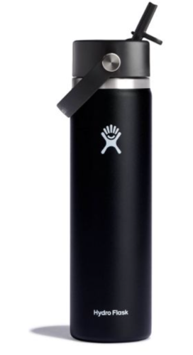 בקבוק נירוסטה 710 מל פיה רחבה נפתחת Hydro Flask - שחור