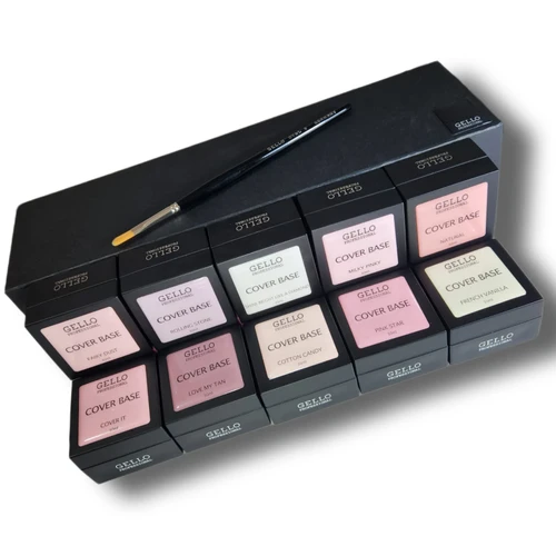 כל מגוון צבעי הקאבר בייס בצנצנת מבית GELLO ג'לו - GELLO - בייס/ראבר ...