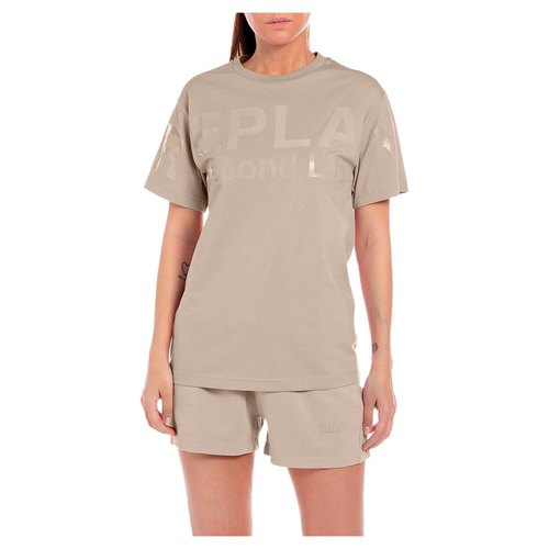 חולצת טי של המותג ריפליי 100% כותנה דפוס בחזית מראה רטרו W3591F-23188P