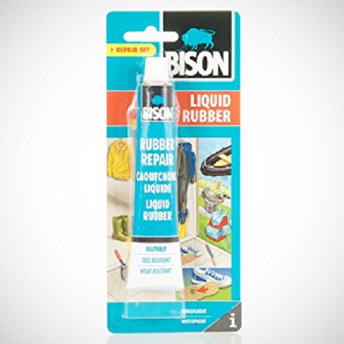 דבק לכל סוגי הגומי מכיל רשת מיוחדת לחיזוק ההדבקה BISON LIQUID RUBBER 50 ...
