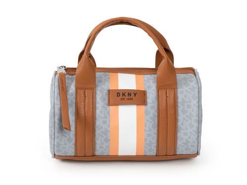 תיק צד מיני דונה קארן DKNY Signature Stripe אפור בהיר